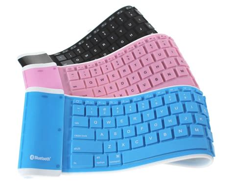 Wireless Silicone Rubber Folding Keyboard Waterproof Bluetooth Keyboard Soft Silicone Rubber