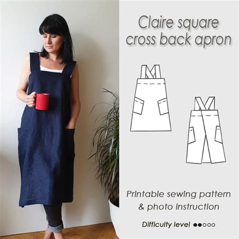 Cross Back Apron Etsy