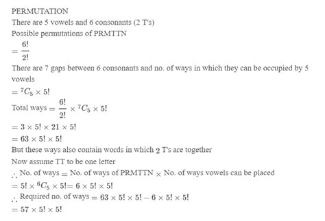 The Number Of Permutations Of All The Letters Of The Word PERMUTATION