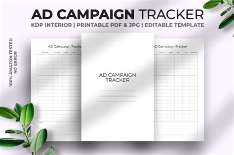 Ad Campaign Tracker Kdp Interior By M9 Design Thehungryjpeg