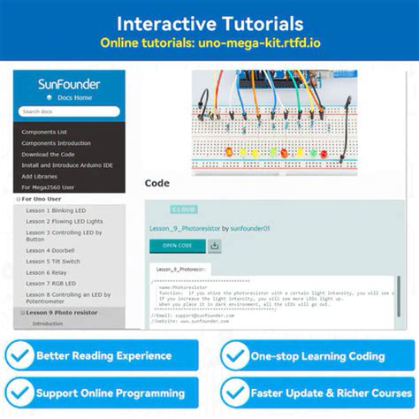 Sunfounder Starter Kit для Arduino Uno рівень для початківців купити