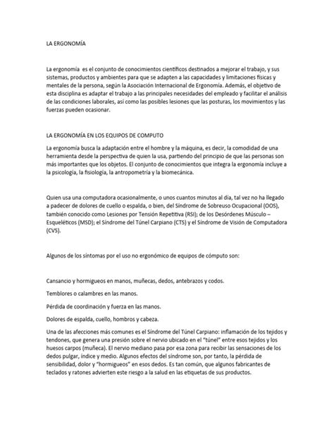 Ergonomía Pdf