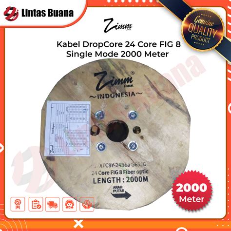 Jual Kabel Fiber Optic 24 Core FIG 8 Single Mode 2000 Meter Zimmlink