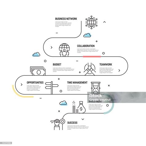 Konsep Vektor Terkait Bisnis Dan Elemen Desain Infografis Dalam Gaya
