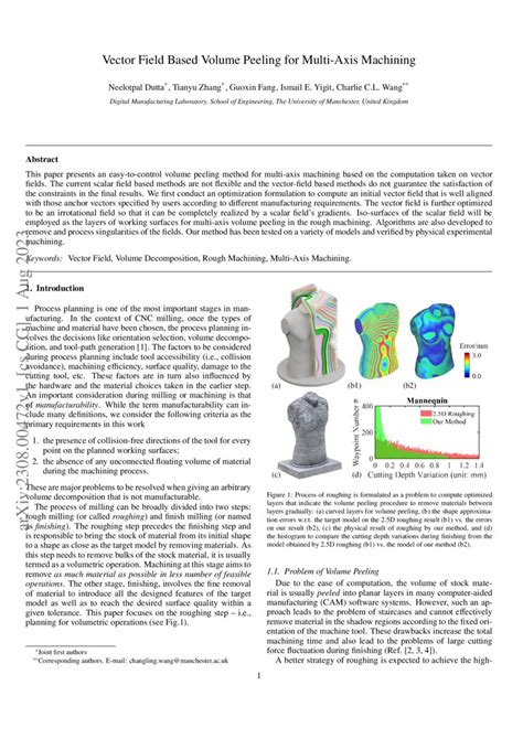 Vector Field Based Volume Peeling For Multi Axis Machining Deepai