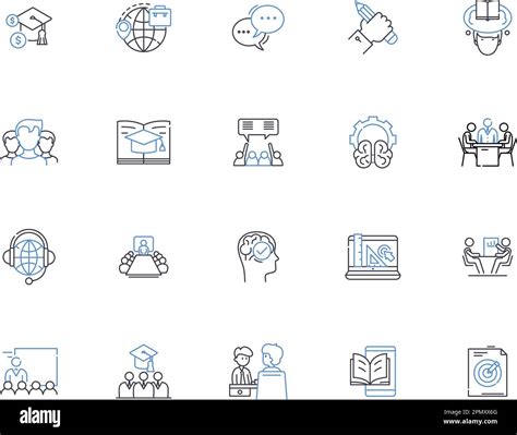 Tourism Outline Icons Collection Travel Visit Vacation Holiday Adventure Explore Trip