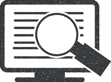 Code Monitor Vector Icon Illustration With Stamp Effect Vector Art At Vecteezy