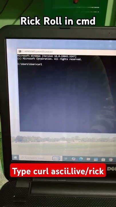 Rick Roll In Your Computer Hack 01 Tech Windows10 Cmd Rickroll Youtube