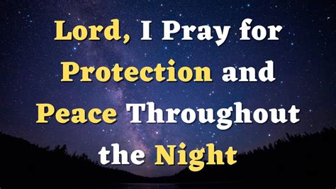 A Bedtime Prayer For Protection And A Peaceful Sleep Good Night