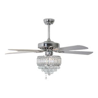 LED Crystal Ceiling Fan With Remote Control And Light Kit Included