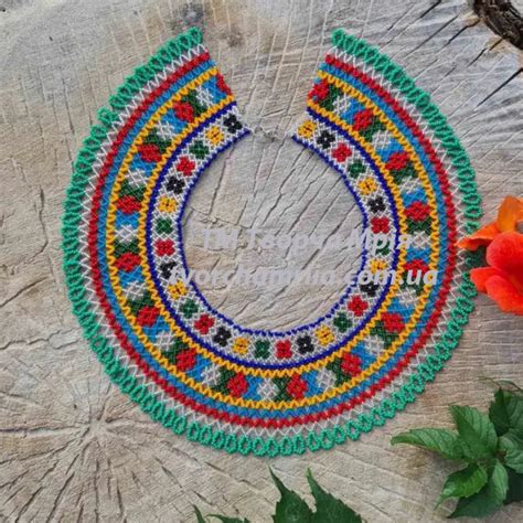 Українське намисто силянка криза гердан кольє з бісеру