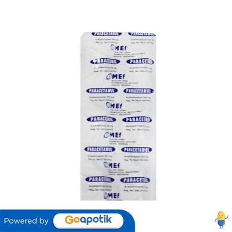 Jual PARACETAMOL MEF 500 MG STRIP 10 TABLET Shopee Indonesia