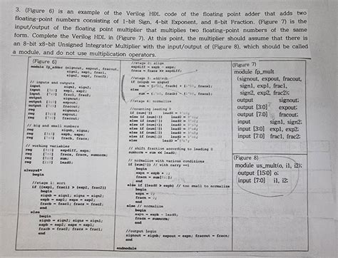 Solved Figure 6 ﻿is An Example Of The Verilog Hdl Code Of
