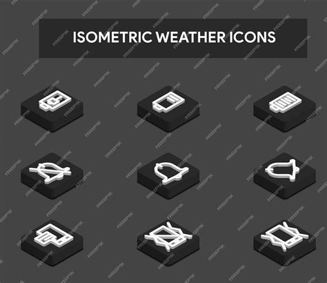 Premium Vector Isometric 3d Icons Set