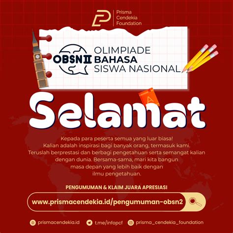 Pengumuman Pekan Olimpiade Sains Dan Bahasa