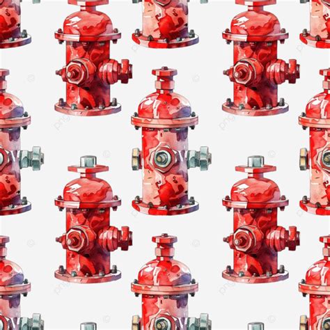 Water Hydrant Seamless Pattern Design Repeat Textile Design Fabric