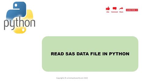 How To Import Sas Data File In Python Youtube