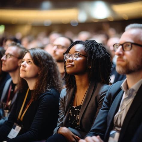 Premium Ai Image Beautiful Woman Of Color Watching A Conference With