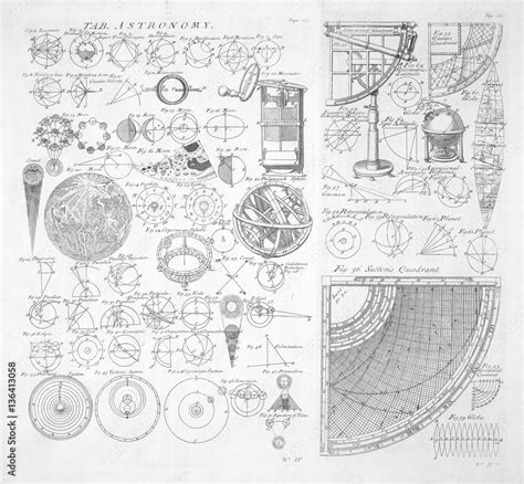 Vintage Astronomical Map Stock Illustration Adobe Stock