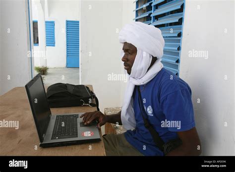 Man Behind Laptop Stock Photo Alamy