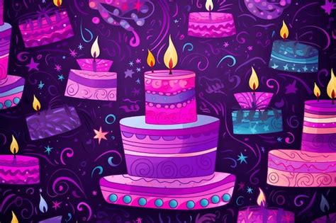 Birthday Bash Background Patterns Birthday Party Celebration Decoration