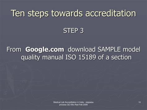 Ppt Steps To Nabl Medical Laboratory Accreditation In India