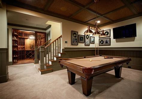 Basement Game Room Traditional Basement Carolina Design Associates