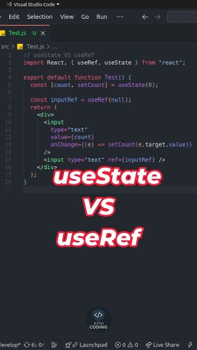 Usestate Vs Useref Explained In 60 Seconds 🚀 Reactshorts Javascript