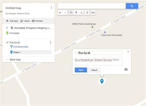 Cara Membuat Peta Di Google Maps Dan Menentukan Lokasi Sendiri