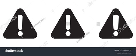 Warning Precaution Attention Alert Icon Set Stock Vector Royalty Free 2588354787 Shutterstock