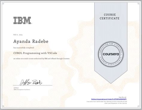 Ayanda Radebe On Linkedin I Have Successfully Completed The Cobol Programming With Vscode 10