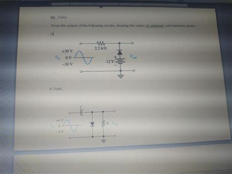 Solved Qi 7pts Draw The Output Of The Following Circuits
