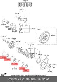 210202F900 ПОДШИПНИК СКОЛЬЖЕНИЯ КОЛЕНВАЛА, MOBIS | купить в розницу и оптом