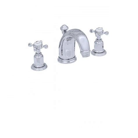 Perrin And Rowe Deck Mounted Three Hole Basin Set With High Neck Spout