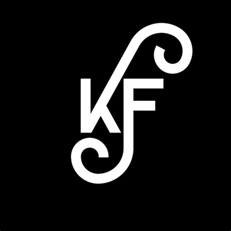 Premium Vector Kf Letter Logo Design On Black Background Kf Creative