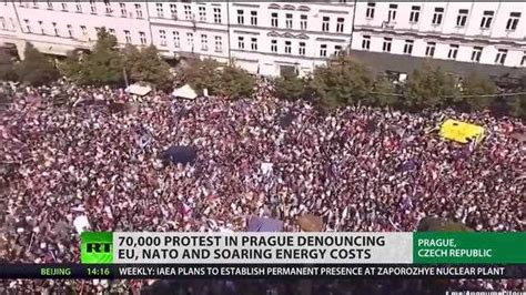 Massive Protest Against Nato Eu And Soaring Energy Costs Hits Prague