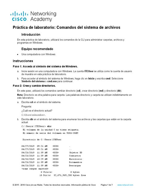 11427 Lab File System Commands Pdf Archivo De Computadora