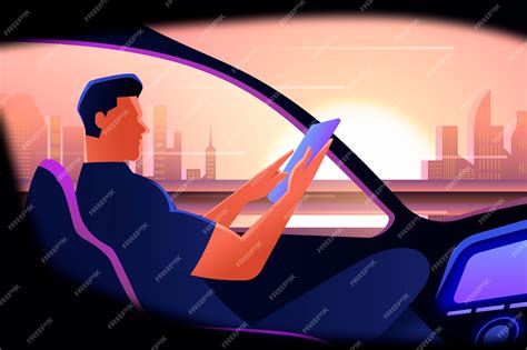 Premium Vector Gradient Self Driving Car Illustration