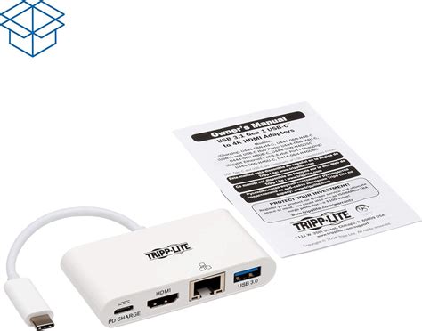 Tripp Lite Usb C To Hdmi Multiport Video Adapter Converter 4k W Usb A