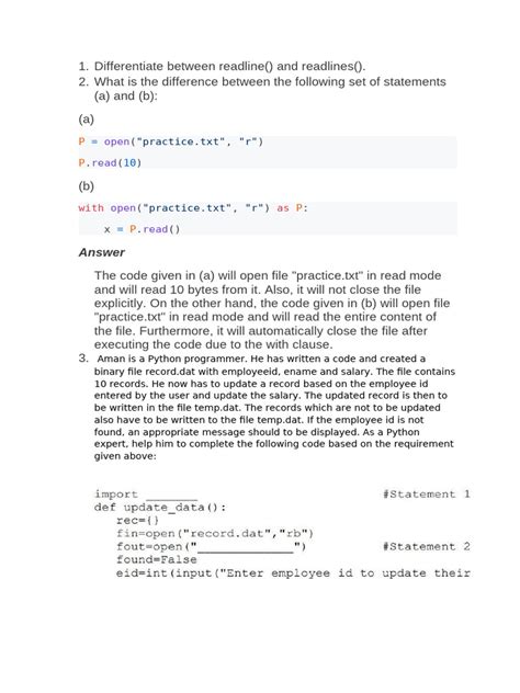 Differentiate Between Readline Pdf