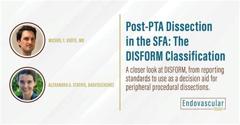 Post Pta Dissection In The Sfa The Disform Classification Endovascular Today