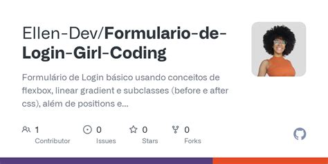 GitHub Ellen Dev Formulario de Login Girl Coding Formulário de Login