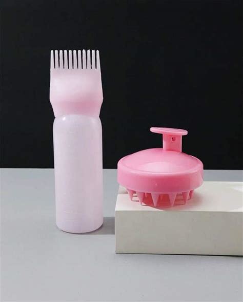 Hair Oil Applicator Bottle And Scalp Massager Daraz Lk