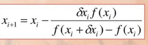 Solved Using Modified Secant Method Formula Listed Below Set Up A Table Answer