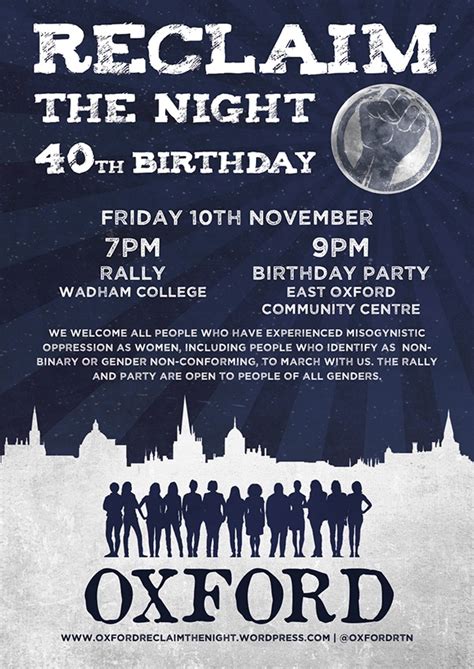 Poster Design Reclaim The Night Oxford On Behance