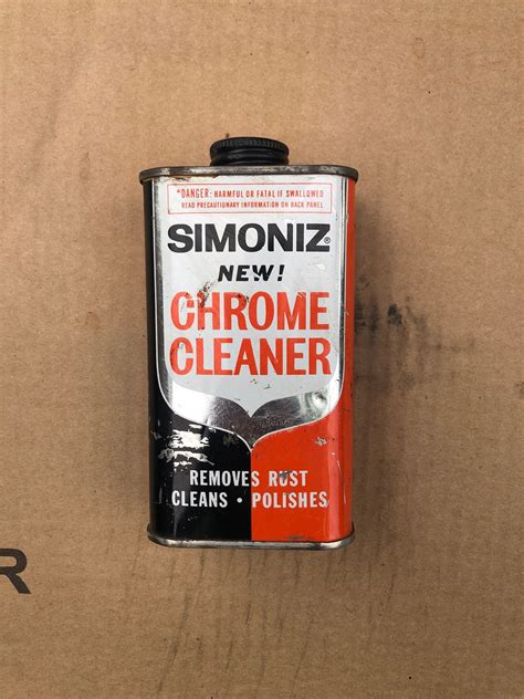 Vintage Simoniz Chrome Cleaner Can Etsy Uk