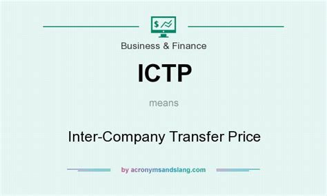Ictp Inter Company Transfer Price In Business And Finance By