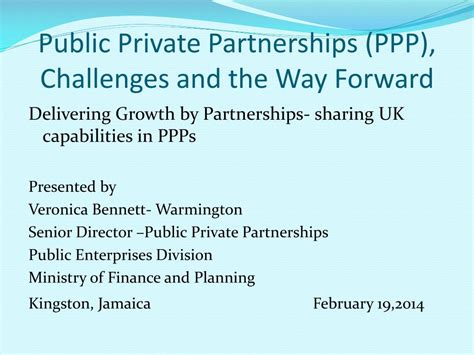 PPT Public Private Partnerships PPP Challenges And The Way Forward