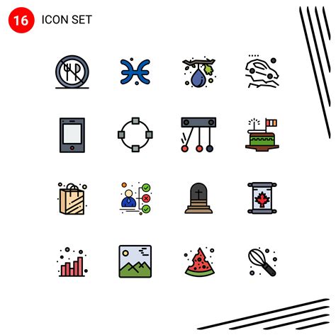 Editable Vector Line Pack Of 16 Simple Flat Color Filled Lines Of Ipad Slope Fig Falling Down