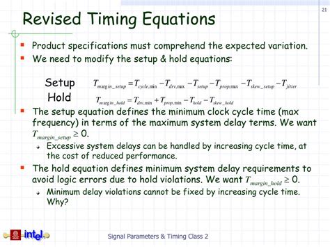 Ppt Signal And Timing Parameters I Common Clock Class 2 Powerpoint